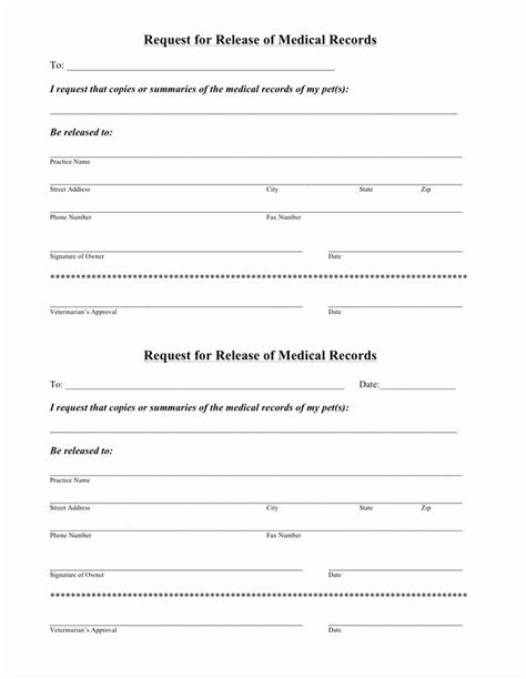 Medical Request Form Template