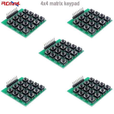 5pcs 4x4 Matrix Keypad 16 Key Button 8p Keyboard Module For Arduino Raspberry Pi Ebay