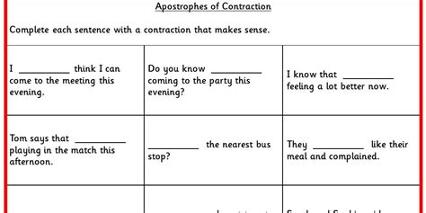 Apostrophes Of Contraction Ks2 Spag Test Practice Classroom Secrets Classroom Secrets