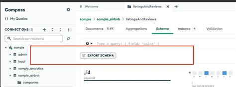 导出模式 Compass Mongodb Docs