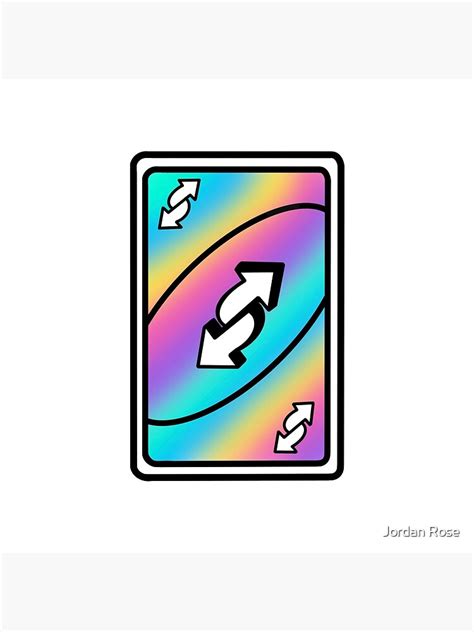 Rainbow Uno Reverse Card Art Print For Sale By Jordanallan Redbubble