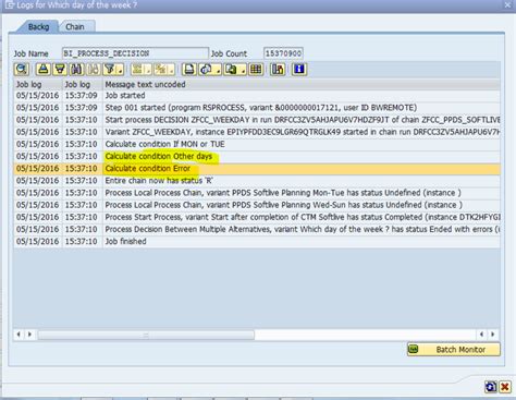Solved Process Chain If Then Condition Based On Days Of T Sap