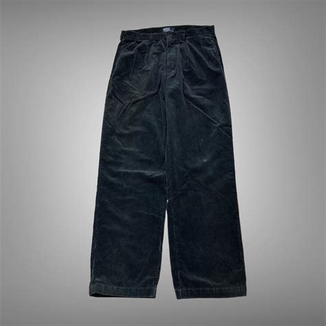 Vintage 1990s Polo Ralph Lauren Black Corduroy Pants Depop