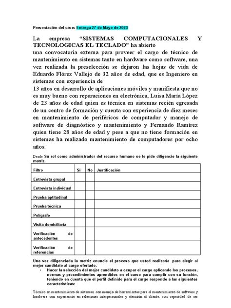 Unidad 02 Evidencia Caso 2pdf Pdf Software Hardware De La Computadora
