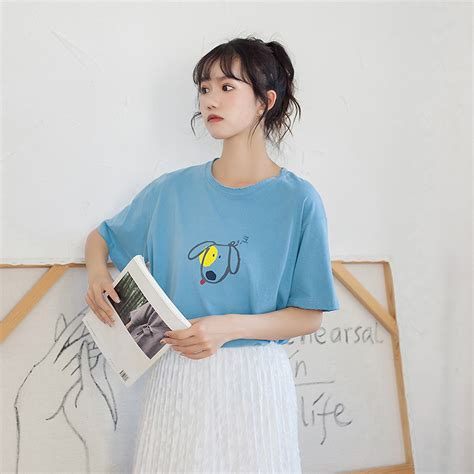 လက်တို ရှပ်အင်္ကျီ အမျိုးသမီး နွေရာသီ 2020 ဒီဇိုင်းသစ် တရာ ယူ အပြာ အပ