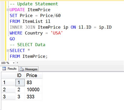 SQL SERVER UPDATE FROM SELECT Statement With Condition Journey To