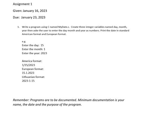Solved 1 Write A Program Using C Named Mydatec Create