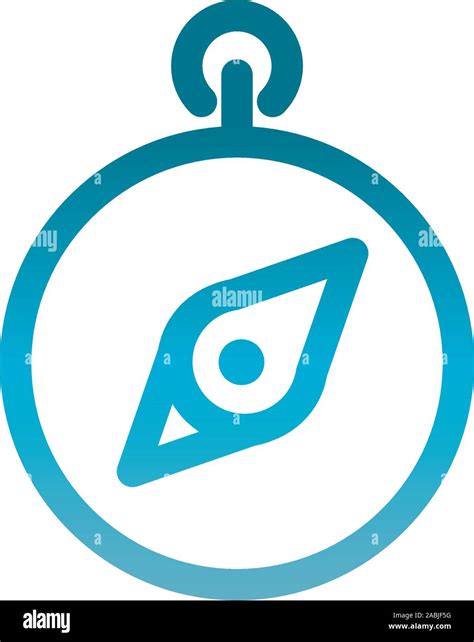 Compass Travel User Interface Blue Gradient Vector Illustration Stock
