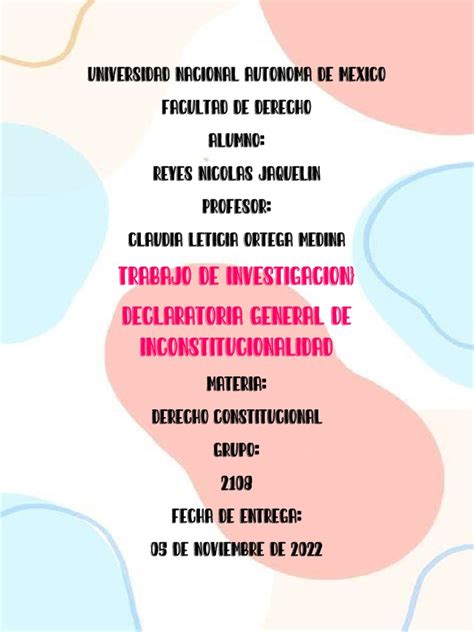 Declaratoria General De Inconstitucionalidad Pdf Caso De Ley Justicia