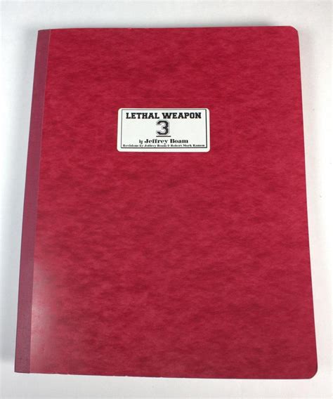 Lethal Weapon 3 Mel Gibson Danny Glover Movie Script Screenplay