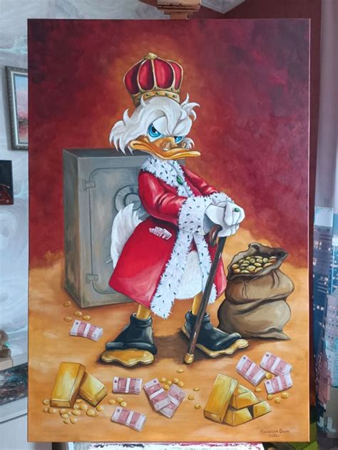 Картина маслом Скрудж Макдак Картина Интерьерная на холсте Бизнес Арт в интернет магазине на