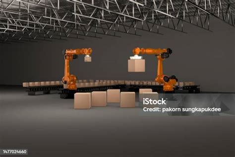 팔 로봇 Ai 제조 박스 제품 제조업을 위한 대상 기술 미래의 제품 수출입 제품 식품 화장품 의류 창고 기계적 미래 기술 0명에 대한 스톡 사진 및 기타 이미지 Istock