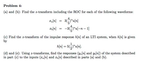 Solved Problem A And B Find The Z Transform Chegg