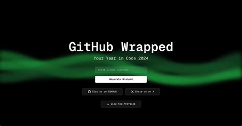 GitHub Wrapped 你的代码年度总结