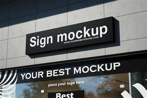 Premium Psd Branding Facade Mockup Smart Object Full Editable File