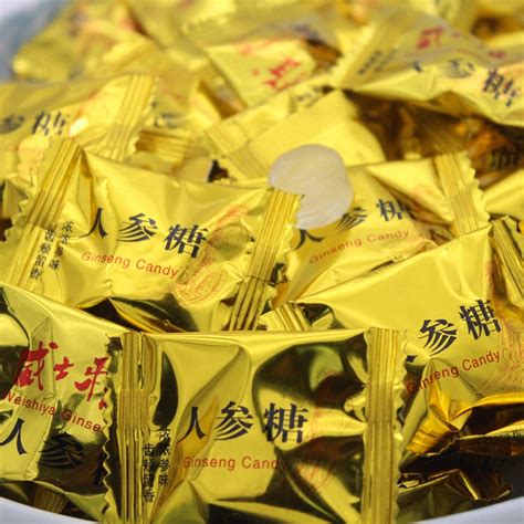 500g人参糖花旗参糖威士雅牌糖果硬糖休闲零食品小吃约170粒 虎窝淘