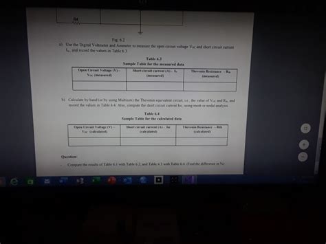 Solved In This Lab We Focus On The Thevenin S Theorem And Chegg