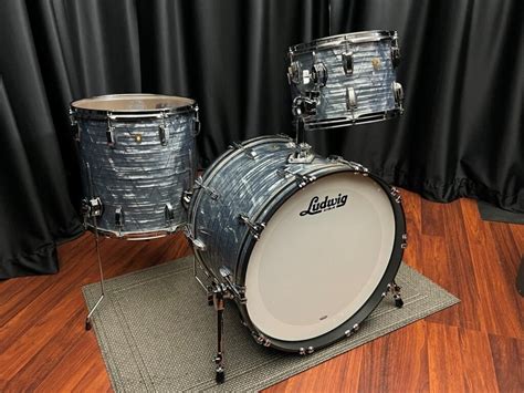 Ludwig Drums Sets Usa Classic Maple Sky Blue Pearl Fab 13 16 22 Kit