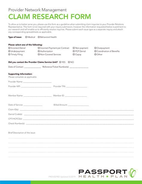Prior Authorization Criteria Form Passport Health Plan Printable Pdf