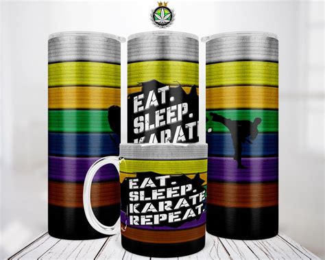 Karate Tumbler Wrap 20 Oz Karate Tumbler Png Seamless Design For