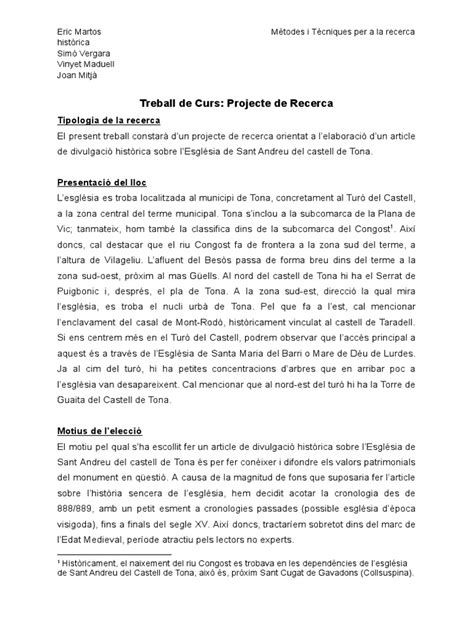 Treball Mètodes Pdf