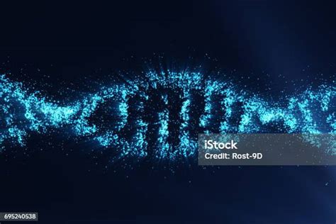 파란색 배경 유전 공학의 과학적 개념 푸른 색조 3d 렌더링에 Dna 분자 생화학의 개념 Dna에 대한 스톡 사진 및 기타