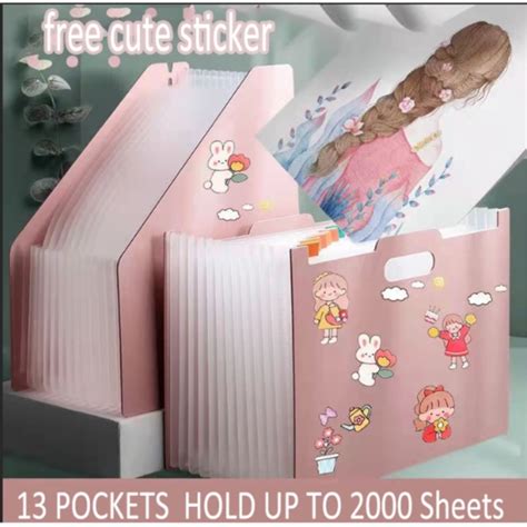 LOCALFree StickersDesktopAccordion Expanding A4 File Folder Document Portable Organizer