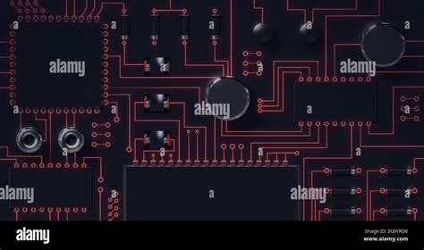 Composition Of Computer Processors And Circuit Board Stock Photo Alamy