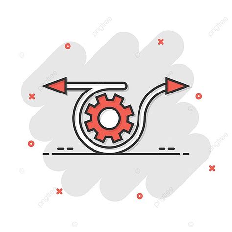 Agile Icon In Comic Style With Arrow Cycle Splash Effect Vector Web