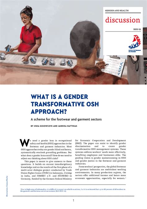 What is a Gender Transformative OSH Approach Südwind