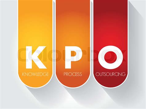 Kpo Knowledge Process Outsourcing Acronym Stock Vector Colourbox