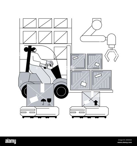 warehouse robotization abstract concept vector illustration warehouse