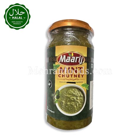 Maarij Mint Chutney 340g 민트 처트니 소스 Mehran Foods Halal Foods In