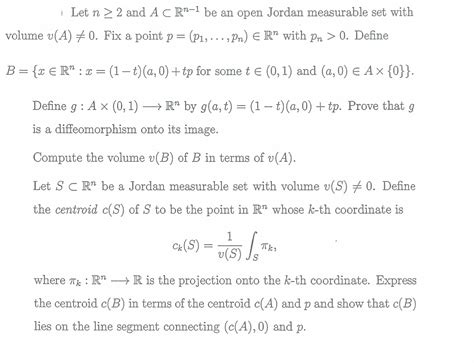 Solved Let N≥2 ﻿and Asubrn 1 ﻿be An Open Jordan Measurable