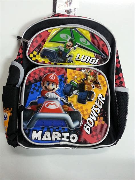 Nintendo Small Backpack Super Mario Luigi And Bowser Size ~12 X 10