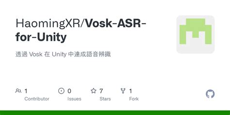 Github Haomingxr Vosk Asr For Unity Vosk Unity