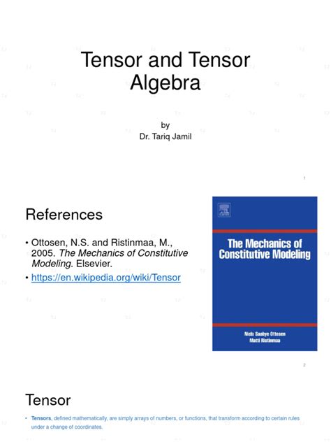 Tensor Algebra V02 Pdf Tensor Euclidean Vector