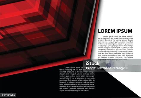 빨간색 화살표 기술 검정 흰색 텍스트 장소 디자인 현대 미래의 창조적인 그래픽 배경 벡터 일러스트 레이 션과 추상화 합니다 0명에 대한 스톡 벡터 아트 및 기타 이미지