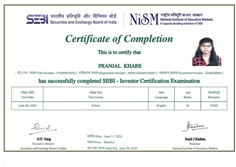 Pranjal Khare On Linkedin Sebi Nism Certified Financejourney