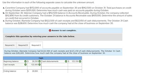 Solved Use The Information In Each Of The Following Separate