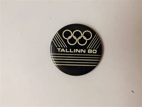 Olympic Pinvintage Soviet Badge Olympic Games Tallinn 1980 Russian Metal Badge Pin Medal