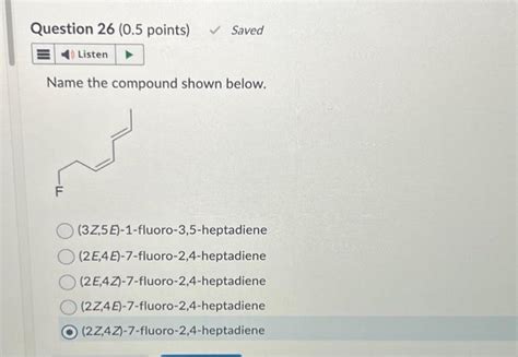 Solved Name The Compound Shown Below