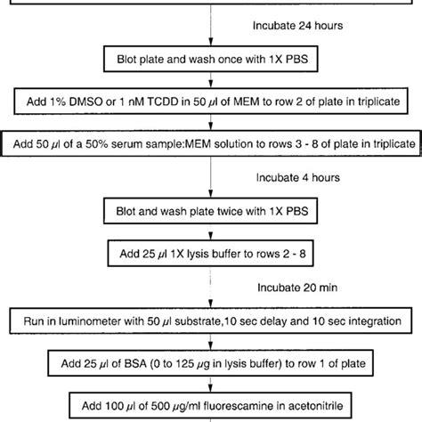 Flow Chart Showing The Optimized Calux Bioassay Method For Detection Of