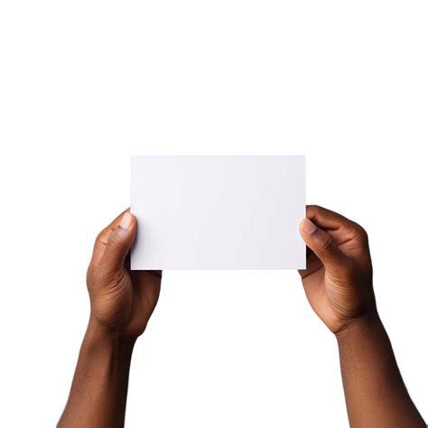 Hands Holding A White Card Hands Holding Blank Paper Png Blank Card