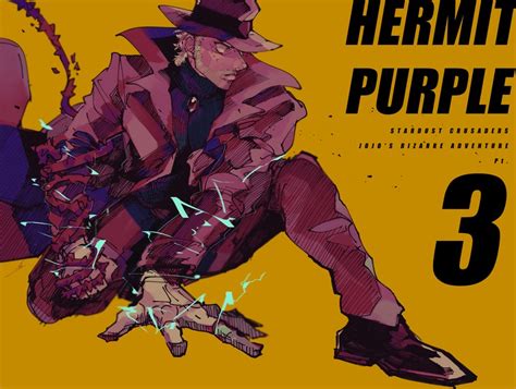 Joseph Joestar Joseph Joestar And Hermit Purple Jojo No Kimyou Na