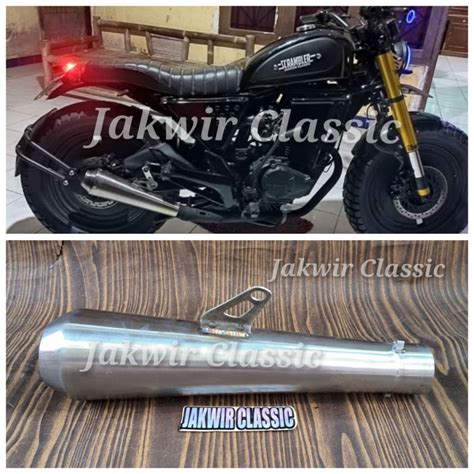 Knalpot Japstyle Motor Custom Scrambler Bobber Bratstyle Lazada Indonesia