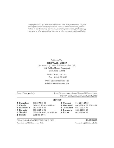 Download Data Structure For C Programming Book Pdf Online 2022 By Ajay