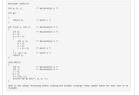 Solved Declaration 1 Include Int A B C Int 30