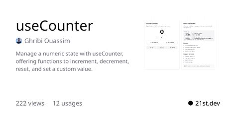 Usecounter Community Components 21stdev The First Vibe Crafting