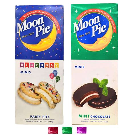 Moonpie Birthday Cake Vanilla And Mint Chocolate Mini Cookie Sandwich